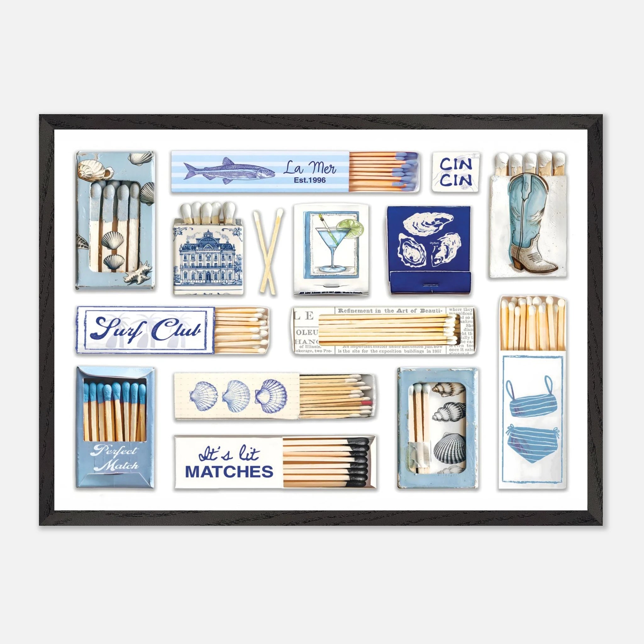 Blue Matchbox Collection, Landscape Edition – The Poster Grid